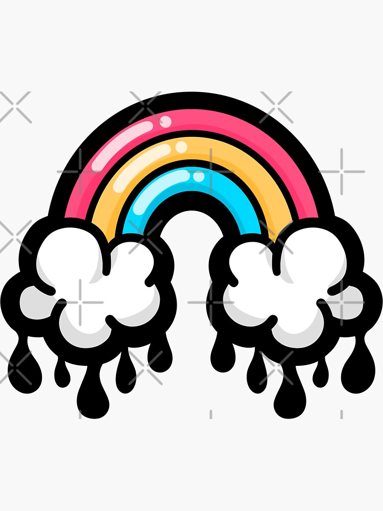 "Rainbow Drip" Sticker for Sale by GigiQueenArts | Redbubble