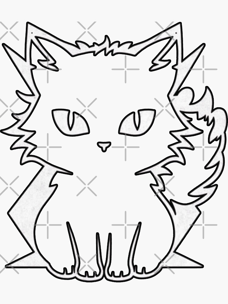 "Cute Transparent Cat" Sticker by Caticats | Redbubble