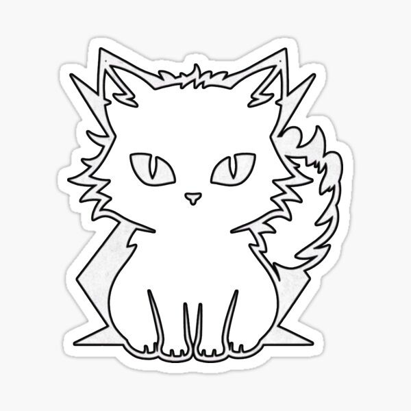 "Cute Transparent Cat" Sticker by Caticats | Redbubble