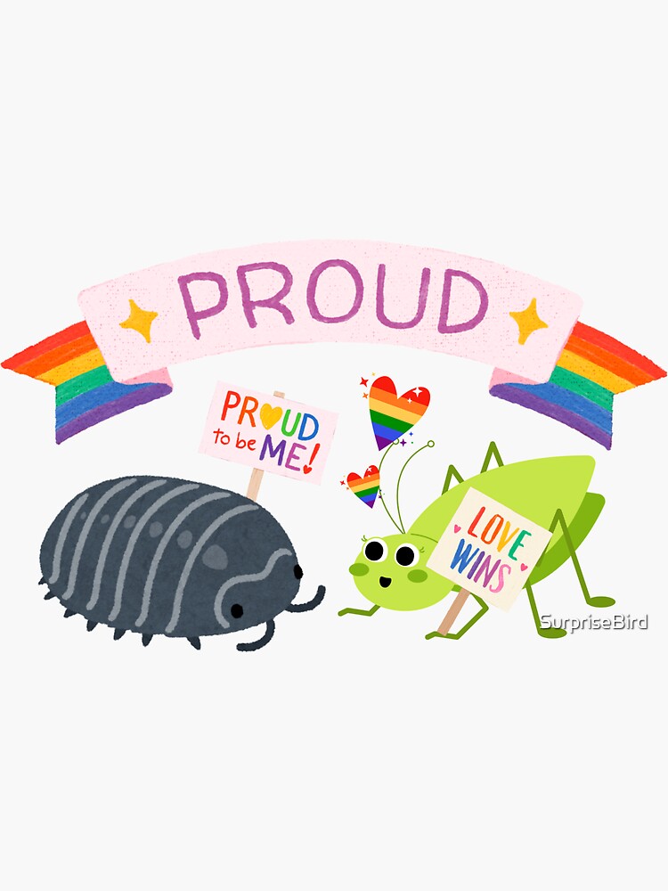"Pride Bugs" Sticker for Sale by SurpriseBird | Redbubble