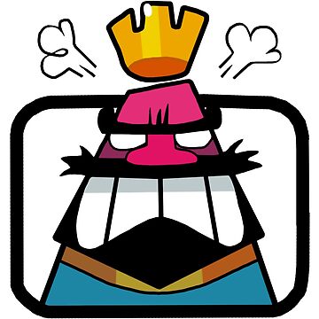 "Angry King - Clash Royale Inspired Design" Sticker for Sale by ZHBRZ ...