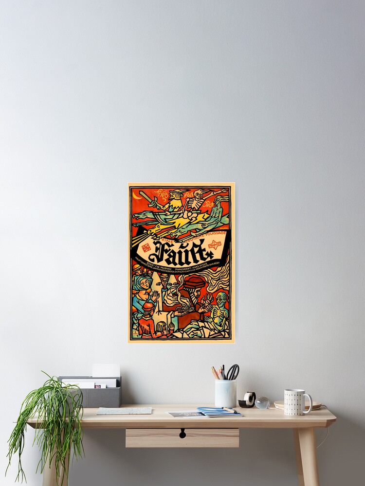 "The 1926 Movie poster for Faust, Vintage Art" Poster for Sale by ...