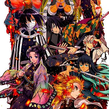 "Kimetsu no Yaiba Demon Slayer - All Characters" Art Board Print for ...