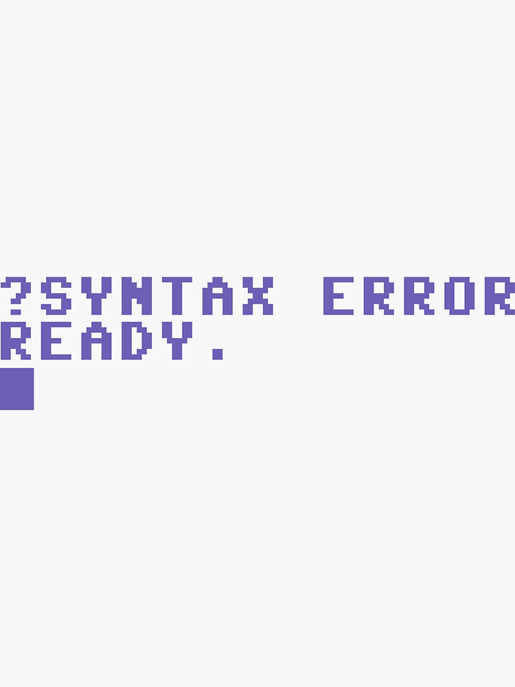 "Syntax Error" Sticker for Sale by BradleySMP | Redbubble