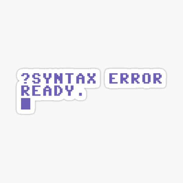 "Syntax Error" Sticker for Sale by BradleySMP | Redbubble