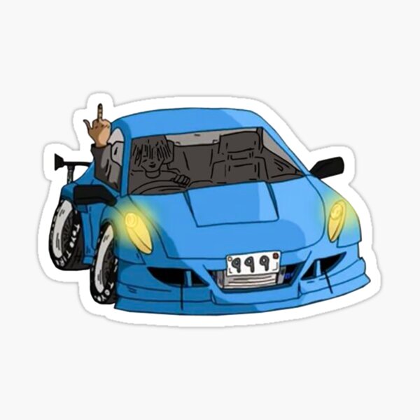 "Blue Car" Sticker for Sale by KaitlinRaynor | Redbubble