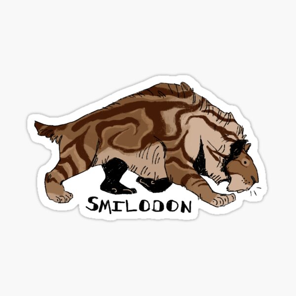 "Smilodon" Sticker for Sale by tytoquetra | Redbubble
