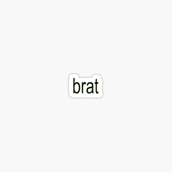 "brat" Sticker for Sale by sukiiday | Redbubble