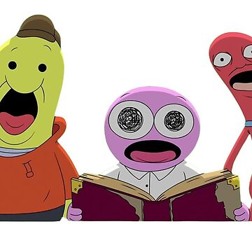 "Smiling friends shocked" Sticker for Sale by fentsigma500 | Redbubble