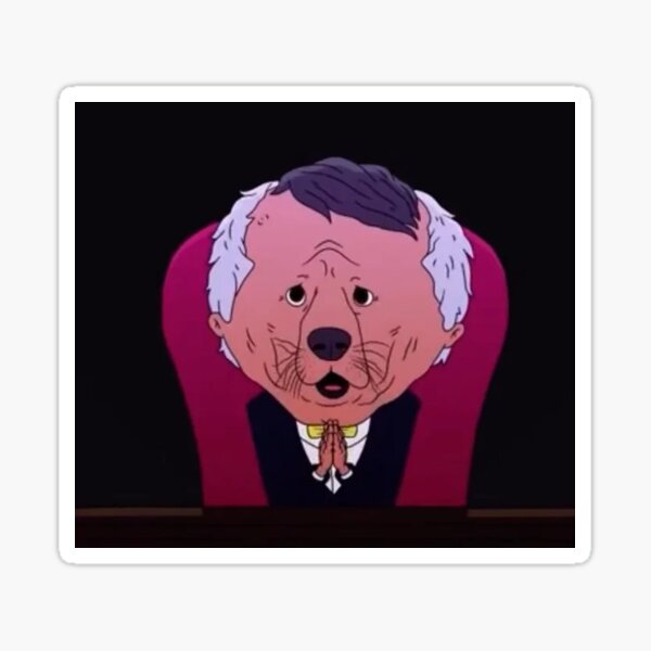 "Mr. Boss dog face" Sticker for Sale by fentsigma500 | Redbubble