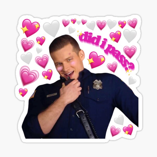 ""did i pass?" buck hearts meme" Sticker for Sale by chaoticbisaster ...