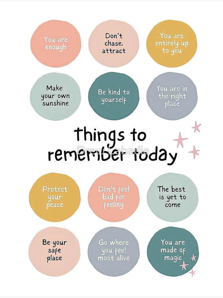"things to remember today" Poster for Sale by DrewLabadie | Redbubble