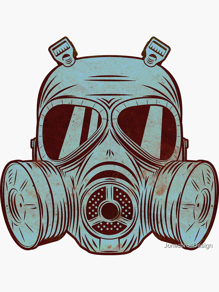 "Gas Mask" Sticker for Sale by JonesbrosDesign | Redbubble