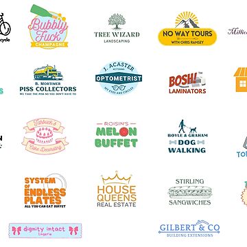 "Taskmaster businesses Volume 1 (22 logos) | Taskmaster UK" Sticker for ...