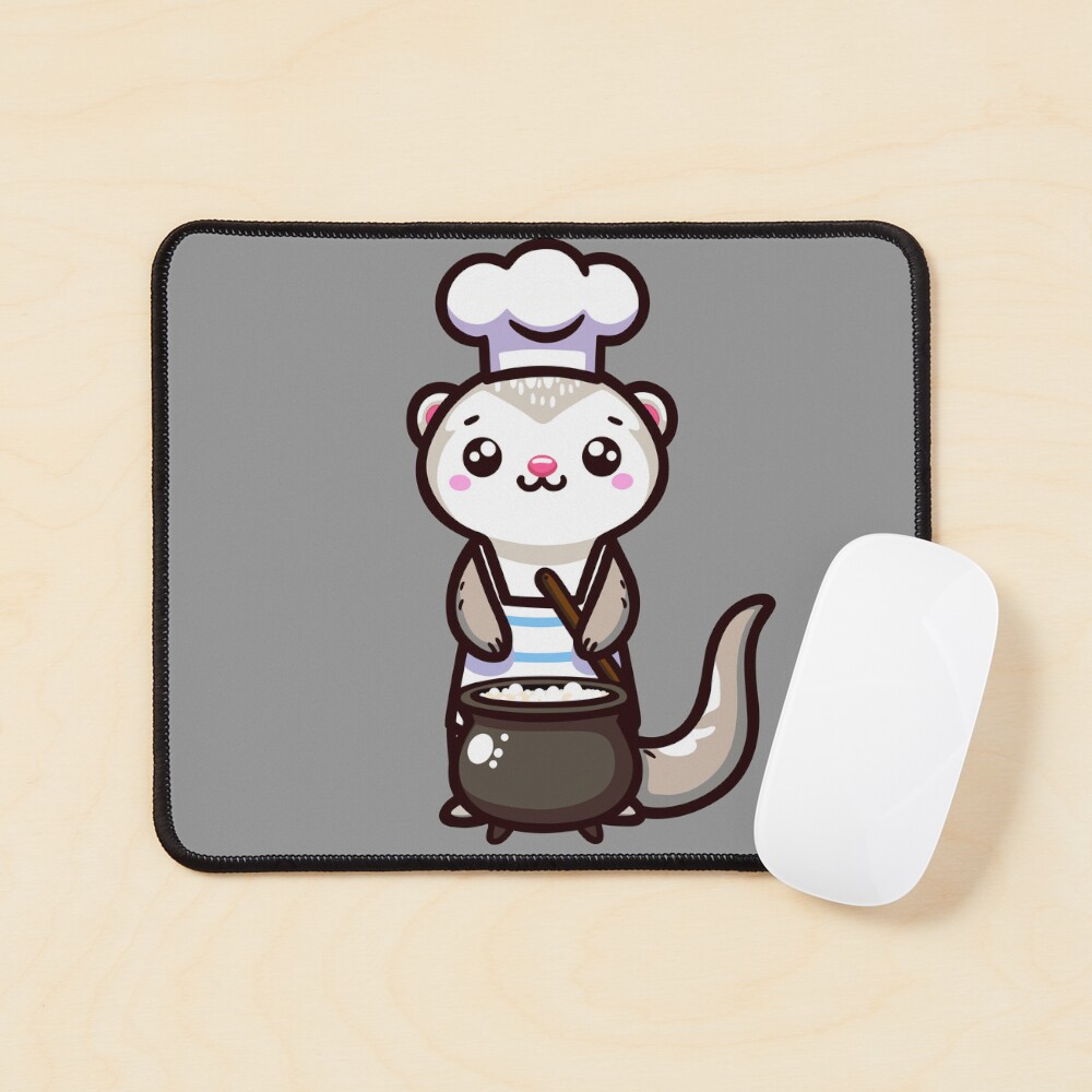 "Cute Ferret Chef" Sticker for Sale by Delidream | Redbubble