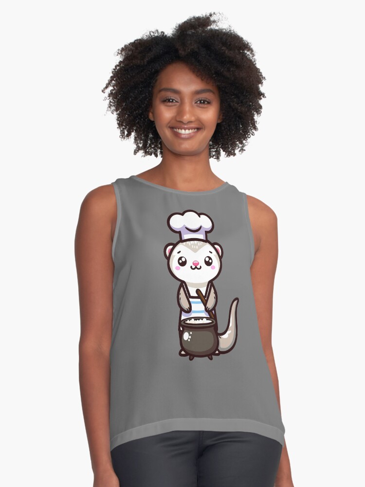"Cute Ferret Chef" Sticker for Sale by Delidream | Redbubble