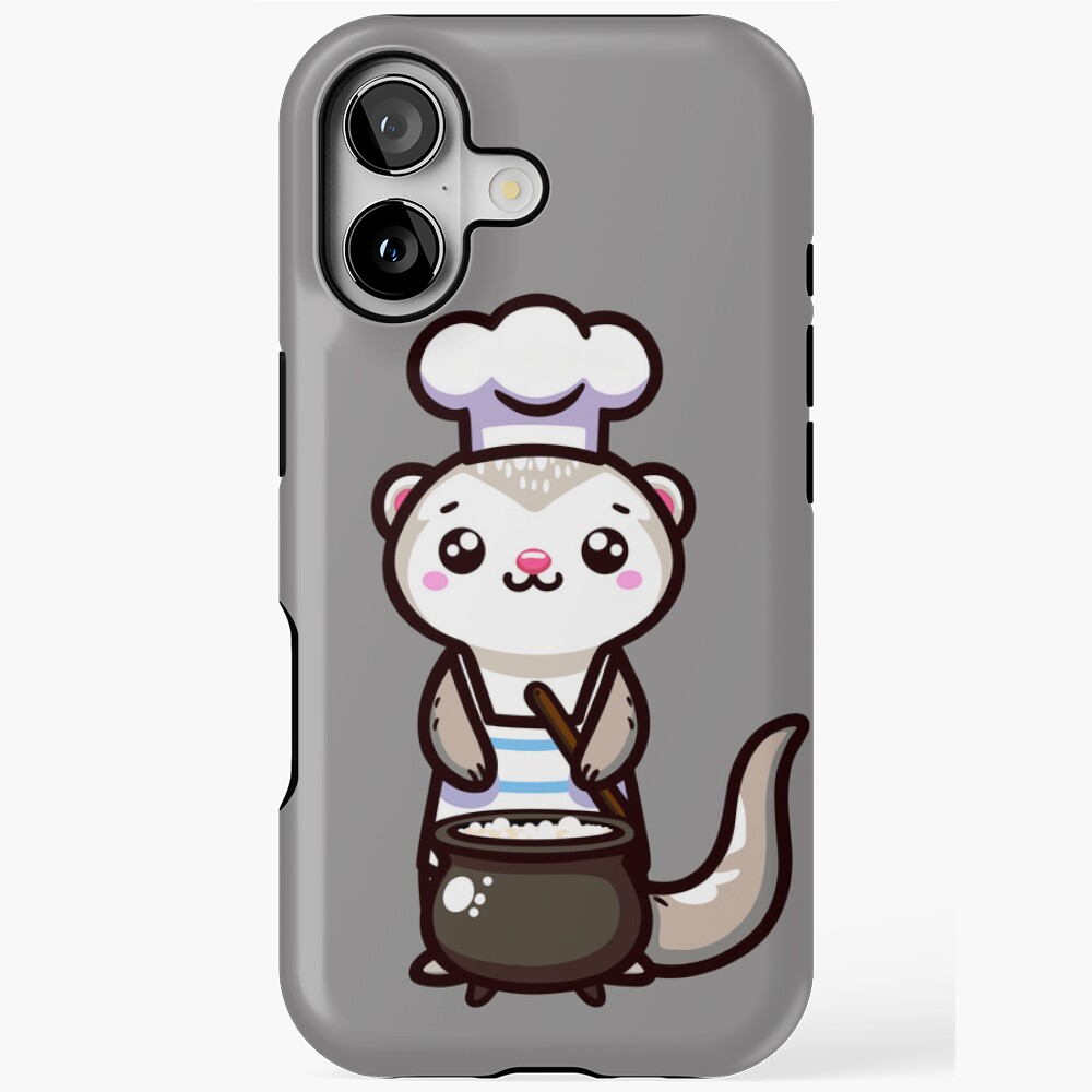 "Cute Ferret Chef" Sticker for Sale by Delidream | Redbubble
