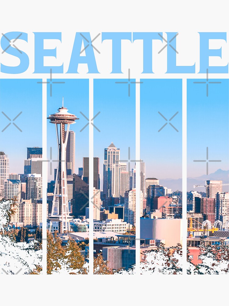 "Seattle Washington Photo Skyscape City" Sticker for Sale by CCey ...
