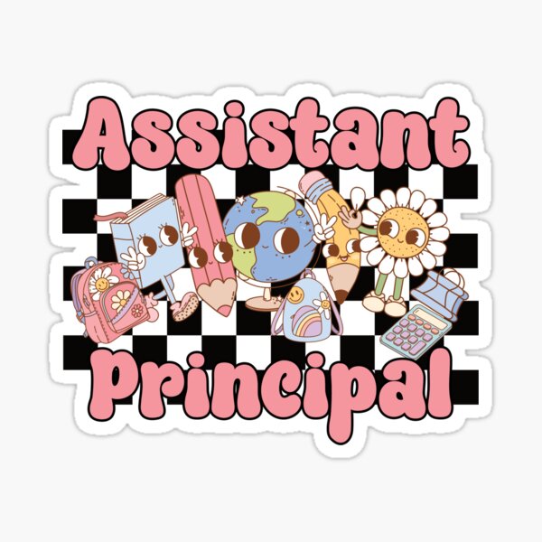 "Assistant principal - Retro school assistant principal" Sticker for ...