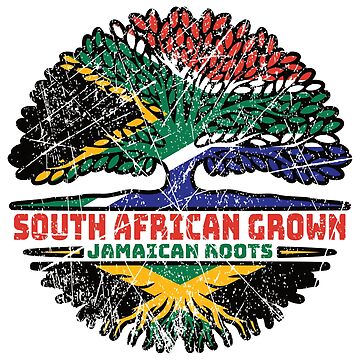 "Jamaican Jamaica South African South Africa Tree Roots Flag" Sticker ...