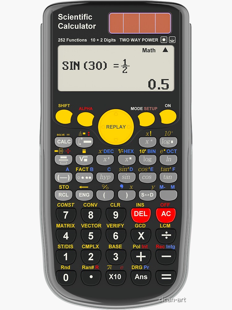 "Einstein’s scientific calculator" Sticker for Sale by cican-art ...