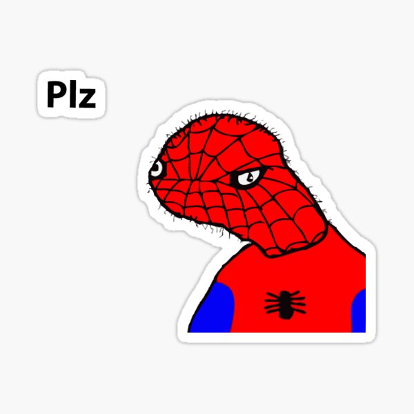 "Spoderman seis plz" Sticker for Sale by JustinasRekus | Redbubble