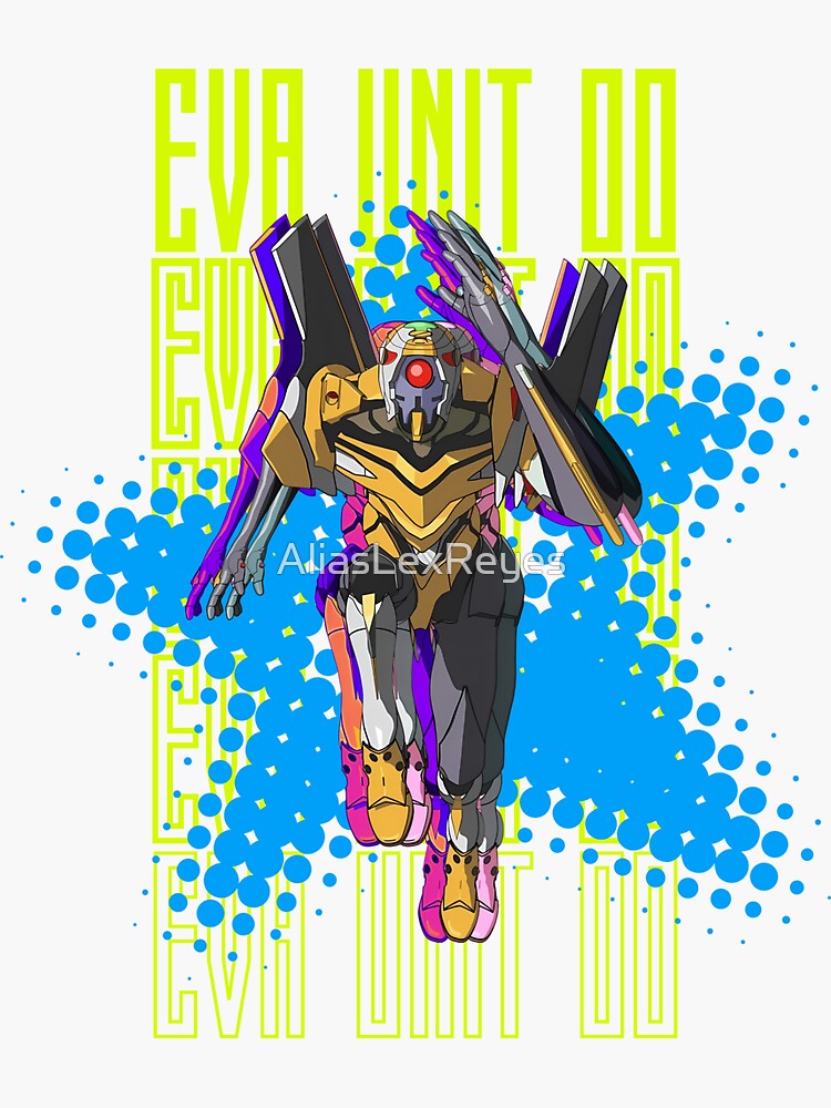 "Neon Genesis Evangelion Eva Unit 00 Neon " Sticker by AliasLexReyes ...