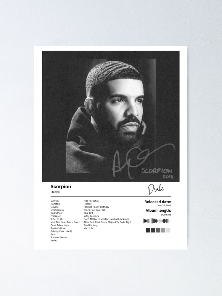 "Drake: Scorpion" Poster for Sale by darkskinbender | Redbubble