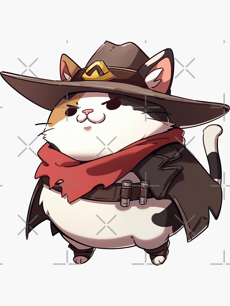 "High Noon Cat" Sticker for Sale by SchellStation | Redbubble