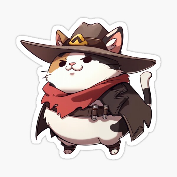 "High Noon Cat" Sticker for Sale by SchellStation | Redbubble
