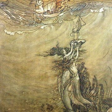 "Mermaids - Jewels from the Deep - Arthur Rackham" Art Print for Sale ...