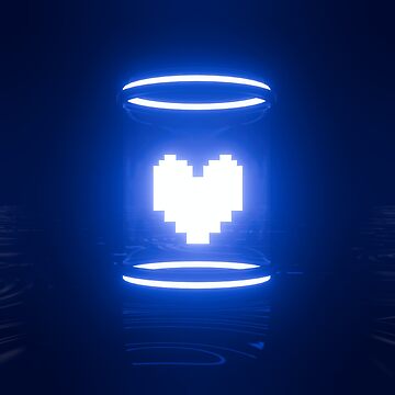 "Undertale Blue Soul" Sticker by YaSoff | Redbubble
