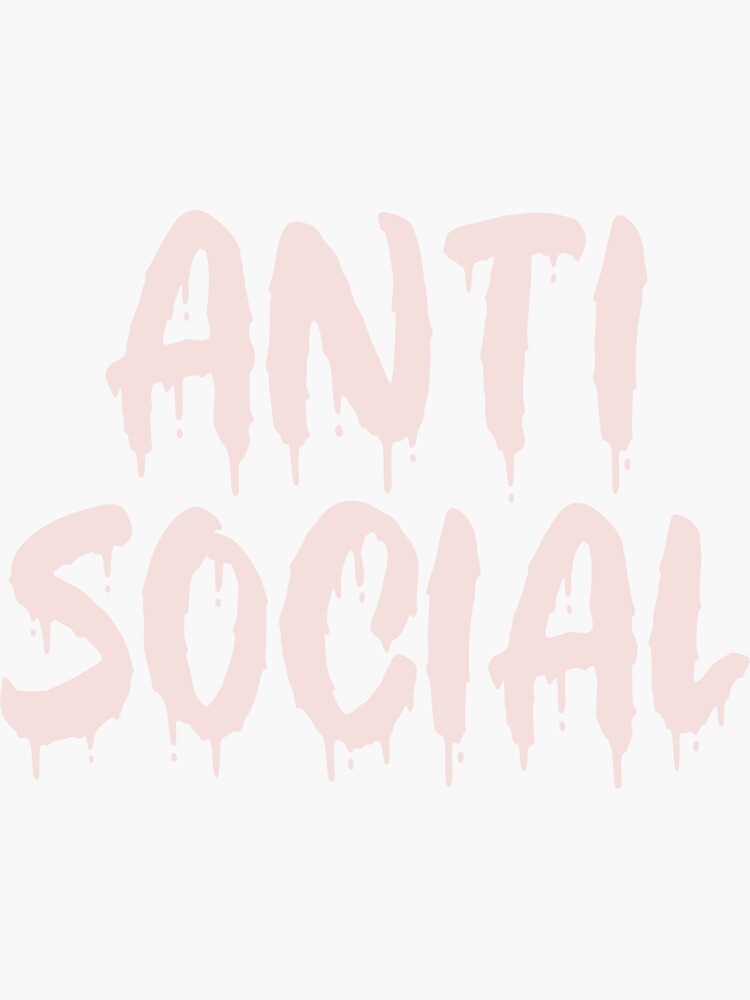 "PINK ON WHITE ANTISOCIAL BLOOD DRIP" Sticker for Sale by RomeArtCo ...