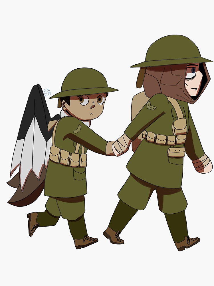 "WW1 Vampire and Harpy Chibis" Sticker for Sale by Aeroyeen | Redbubble