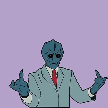 "Middle Finger Resident Alien" Sticker for Sale by MarshallArts42 ...