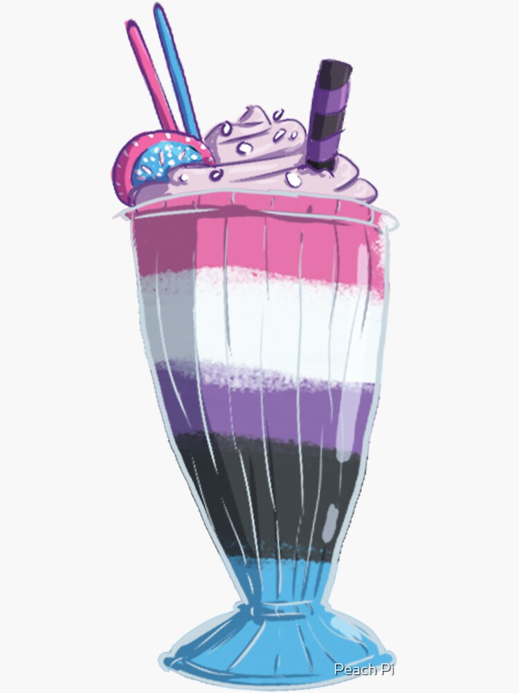 "Genderfluid Milkshake" Sticker for Sale by BriPi | Redbubble