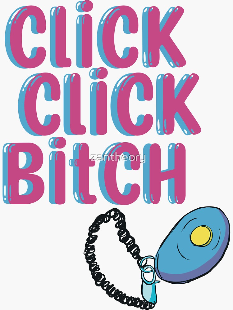 "click click! - blue version" Sticker for Sale by zantheory | Redbubble