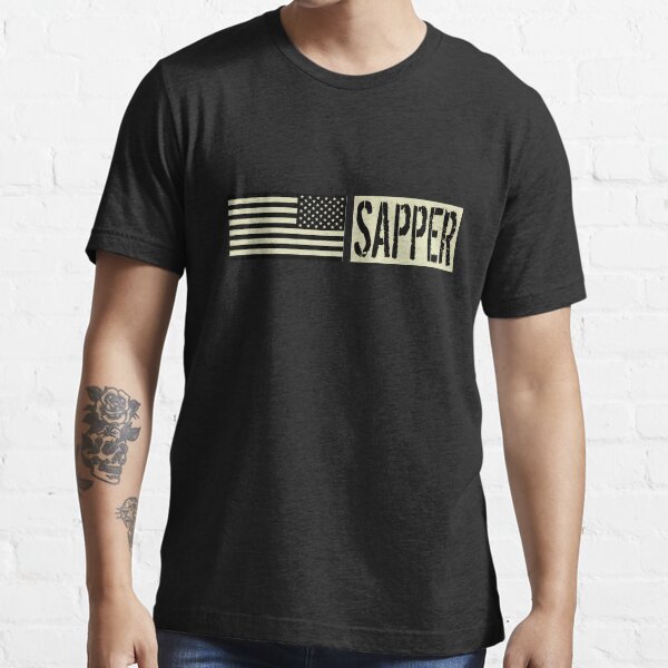 "SAPPER (Black Flag)" T-shirt by MilitaryCandA | Redbubble