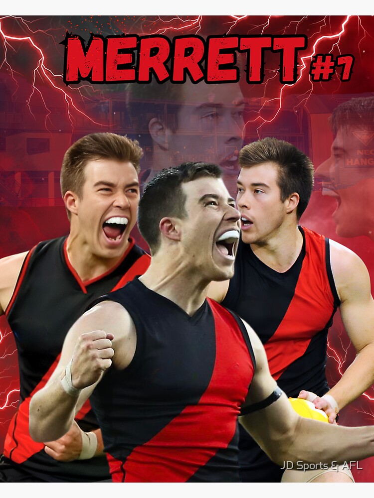 "Zach Merrett Essendon Bombers AFL Football Player " Sticker for Sale ...