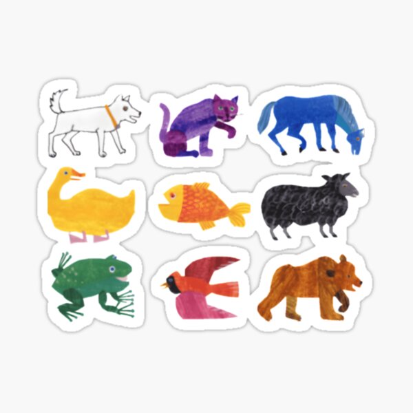 "57 Eric Carle Animals " Sticker for Sale by cdkjwctbqy52 | Redbubble