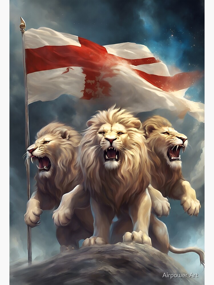 "England Three Lions" Poster for Sale by aviationart | Redbubble
