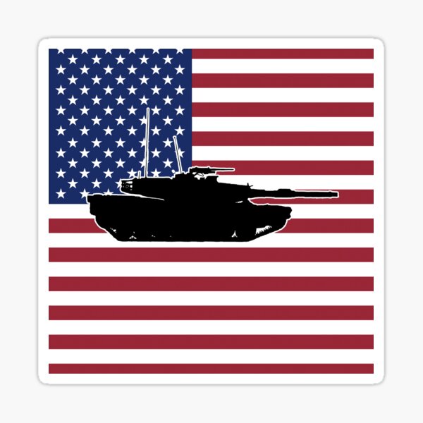 "Military: Abrams Tank (American Flag)" Sticker for Sale by ...