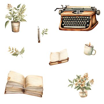 "Rustic Journaling Cool Set - Antique Typewriter - Writer - Reader ...