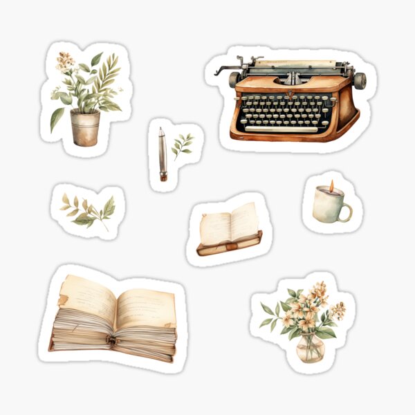 "Rustic Journaling Cool Set - Antique Typewriter - Writer - Reader ...