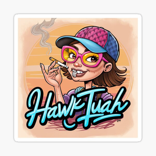 "Hawk Tuah Funny" Sticker for Sale by teamph | Redbubble