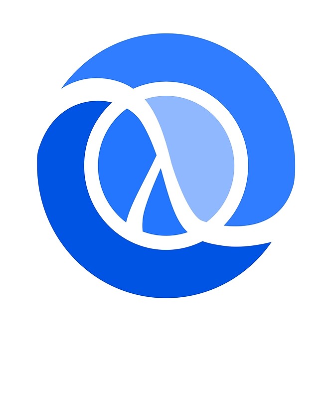 "Clojure Language Blue Logo Long Sleeve T-Shirt" by Rainwater Merch ...