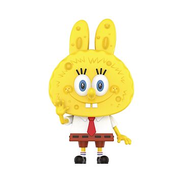 "LABUBU x SpongeBob Figurine" Sticker for Sale by dearbedelia | Redbubble