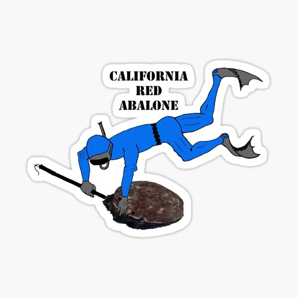 "Vintage Freediving California Abalone Diver URM" Sticker for Sale by ...