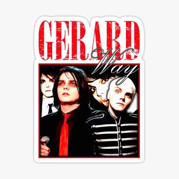 "Gerard Way MCR VIntage Retro Design" Sticker for Sale by HostDrawing ...