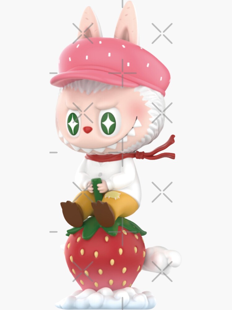 "LABUBU - STRAWBERRY" Sticker for Sale by dearbedelia | Redbubble